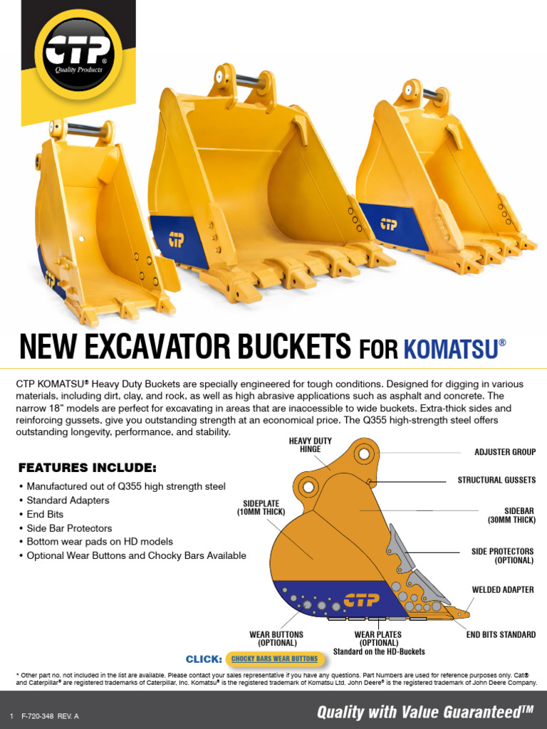 Buckets For Komatsu | PDF