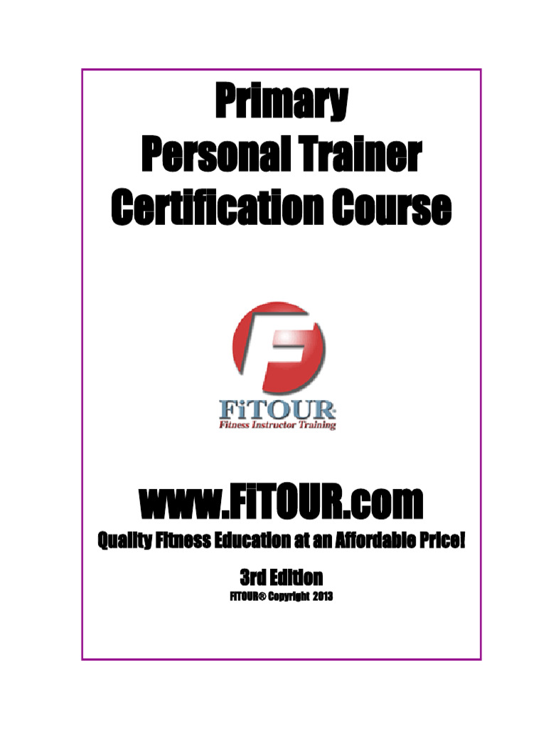 Personal Trainer 3rd Edition Text | PDF | Anatomical Terms Of Motion ...