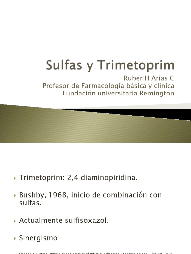 Uso y Efectos de Sulfas en Infecciones | PDF | Drogas | Medicina