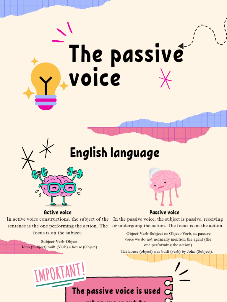 tHE PASSIVE VOICE presentation | PDF | Verb | Subject (Grammar)