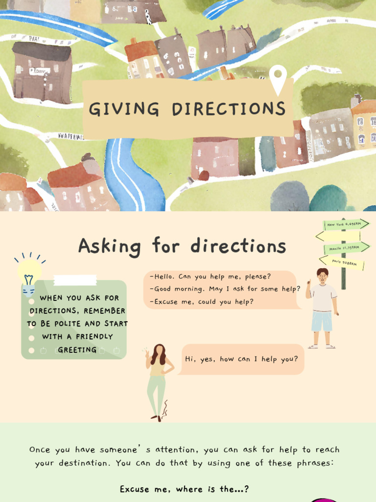 Asking and giving directions presentation | PDF