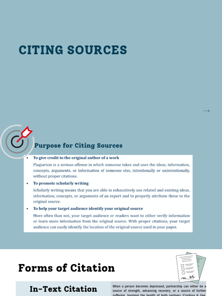 Citing Sources | PDF | Citation | Apa Style