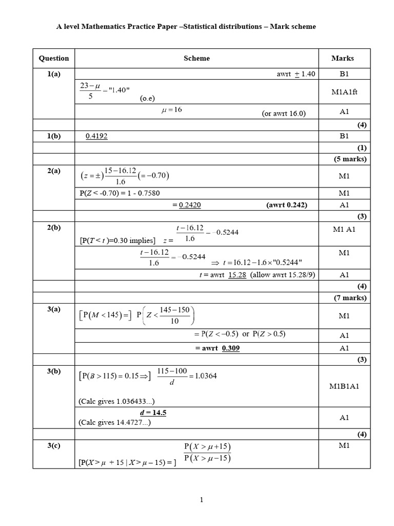Statistical-distributions-MS | PDF | Quadratic Equation | Probability ...