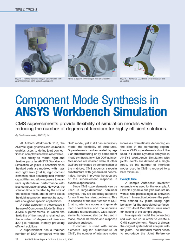 Aa v1 I3 Component Mode Synthesis | PDF | Simulation | Mechanics