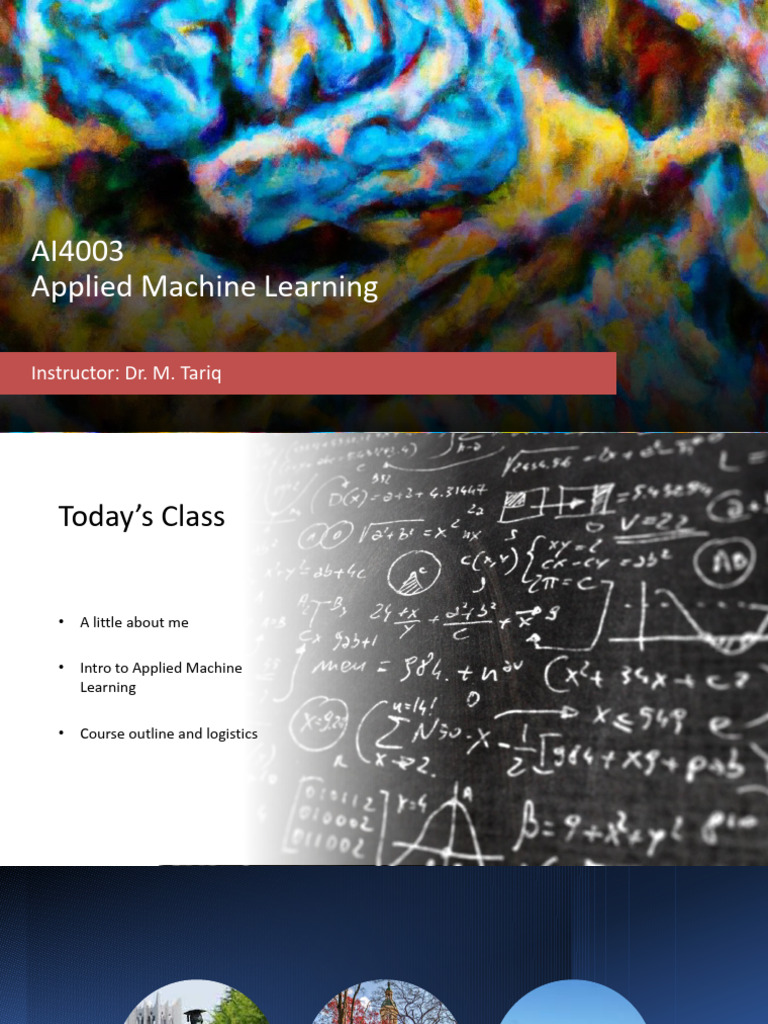 Lecture 01 - Introduction To AML-Jan24 | PDF | Machine Learning | Deep ...