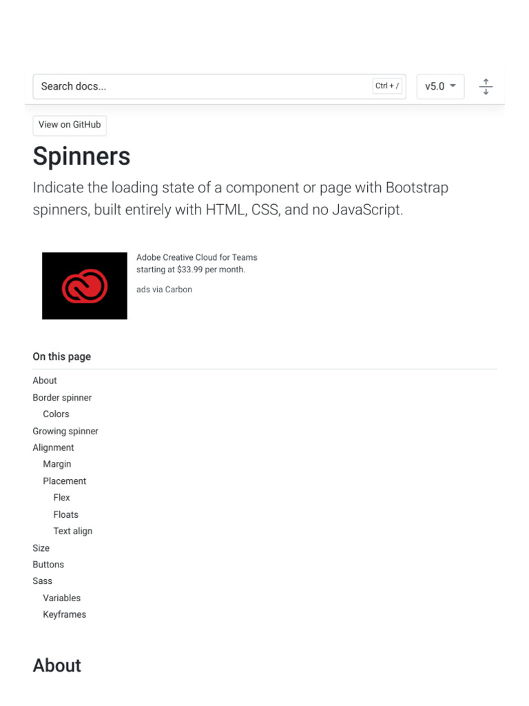 Bootstrap 5 Spinners Guide | PDF | Bootstrap (Front End Framework ...