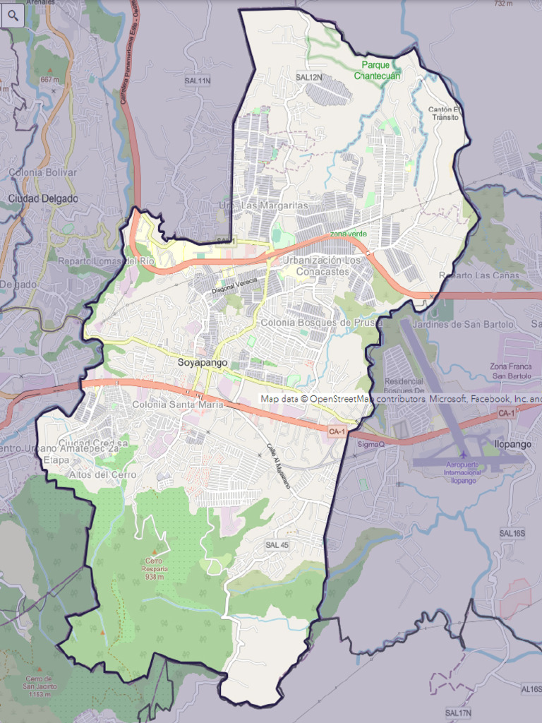 Mapa Del Municipio de Soyapango | PDF