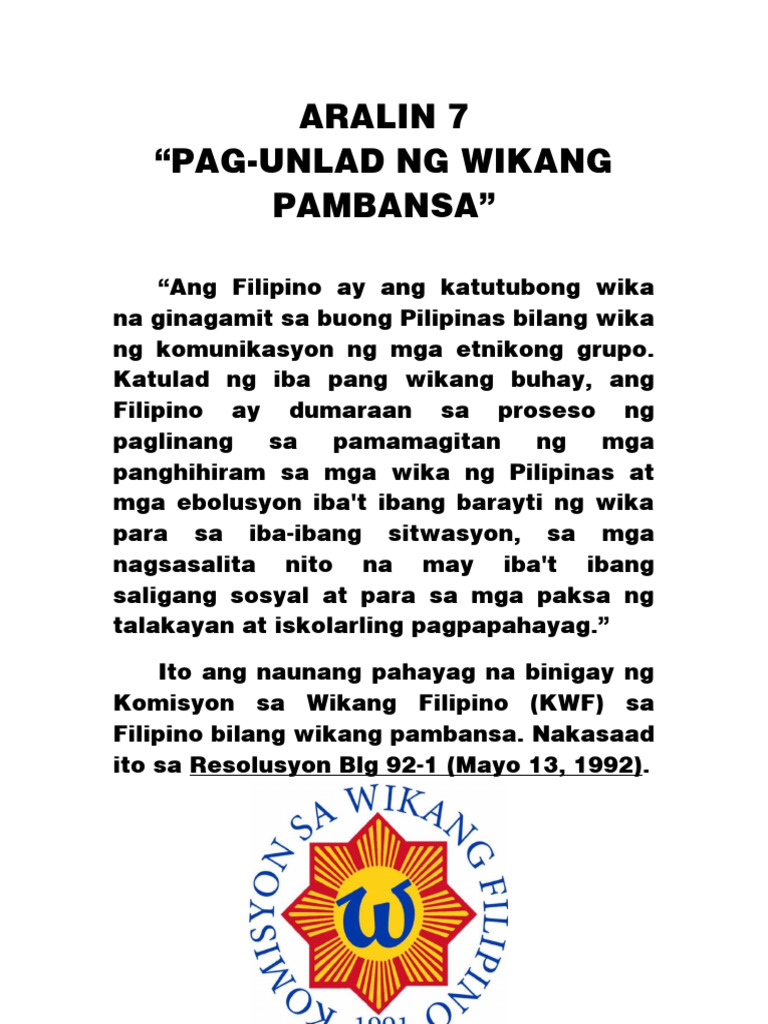 Aralin 7 Kom Pan11 | PDF