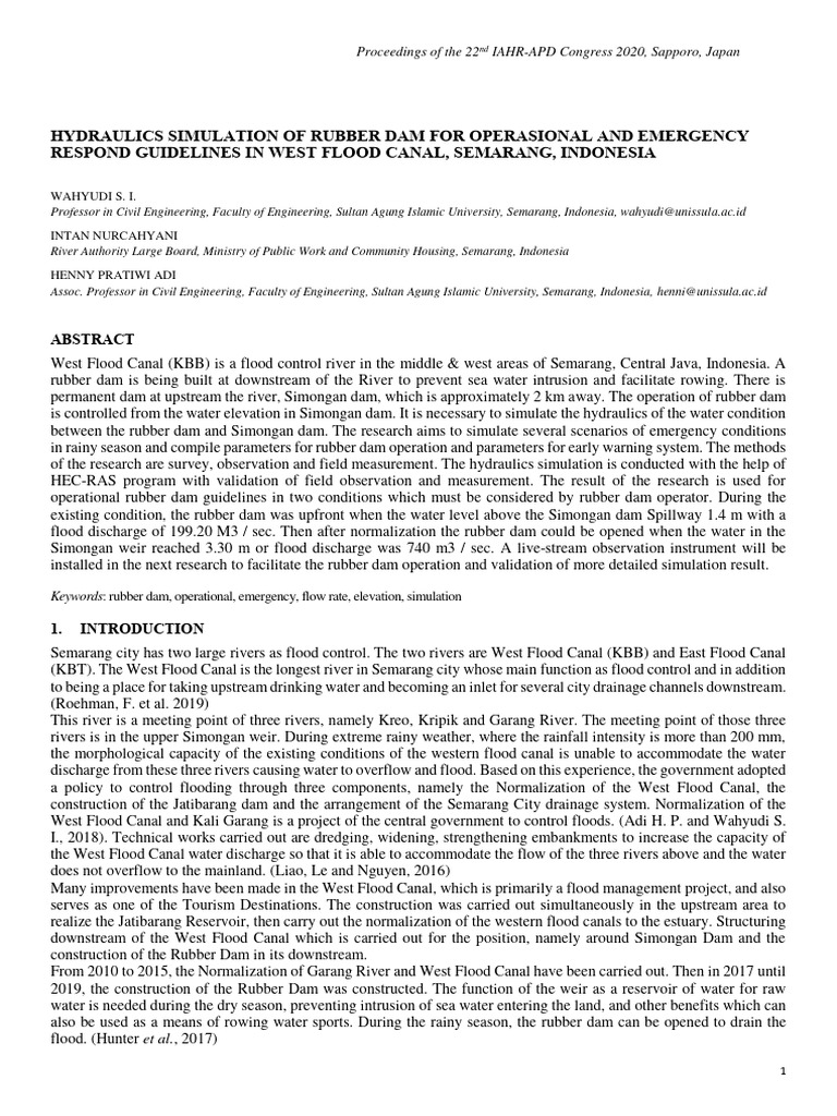 HYDRAULICS_SIMULATION_OF_RUBBER_DAM_FOR | PDF | River | Flood