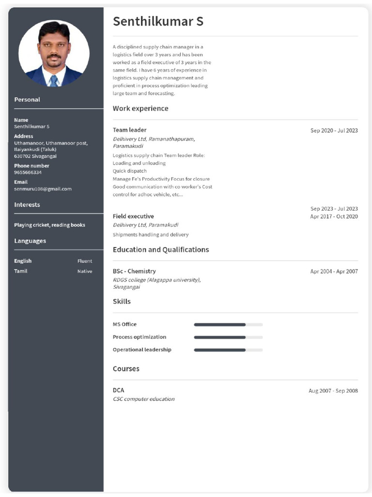 SENTHIL Resume | PDF