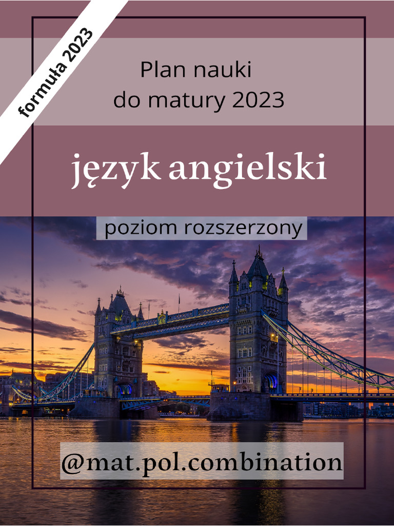 Plan Nauki 2023 Angielski R Formula 2023 2 | PDF