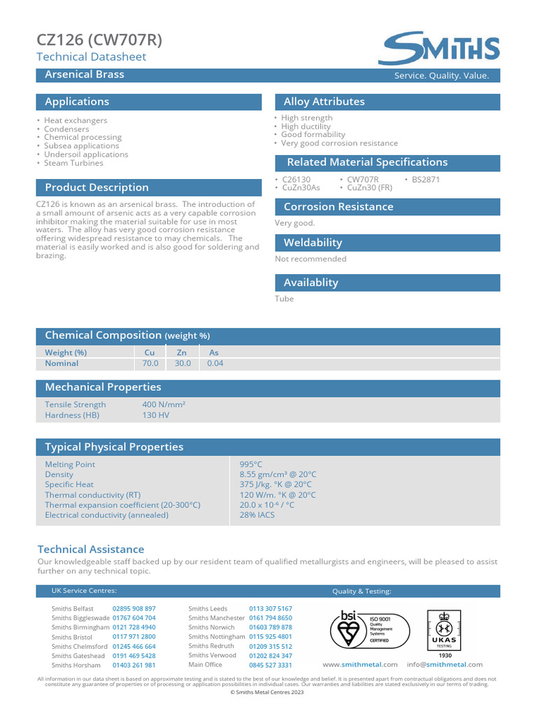 CZ 126 | PDF | Alloy | Corrosion