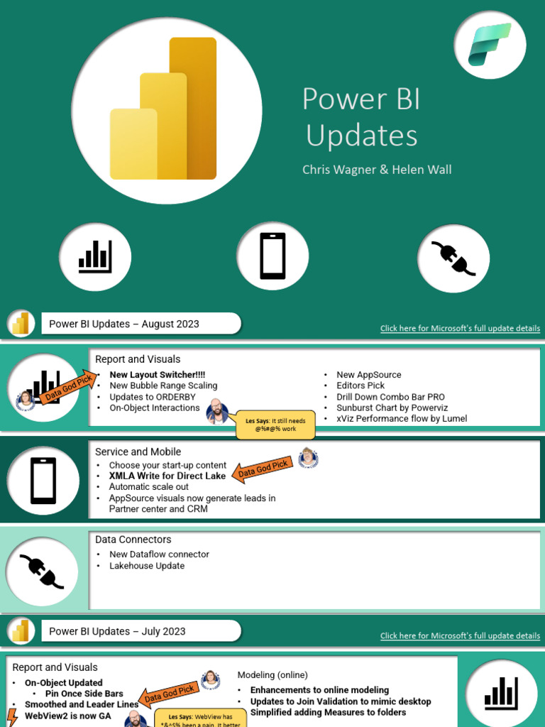 Power BI Updates August 2023 1693108402 | PDF | Mobile App | Microsoft ...