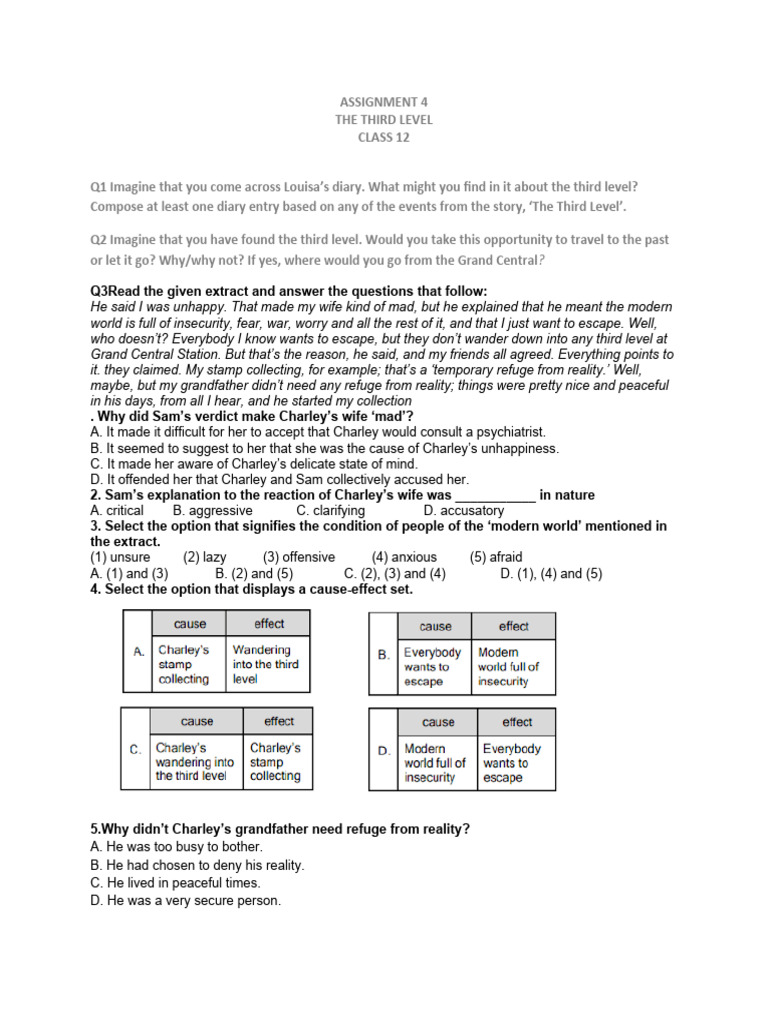 Assignment 4 The Third Level | PDF