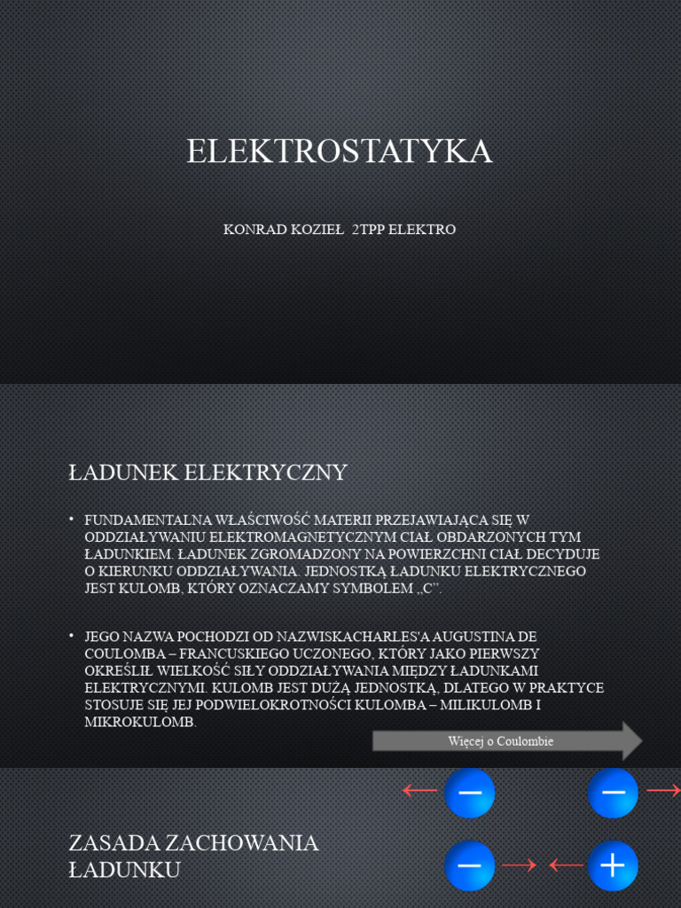 Elektrostatyka | PDF