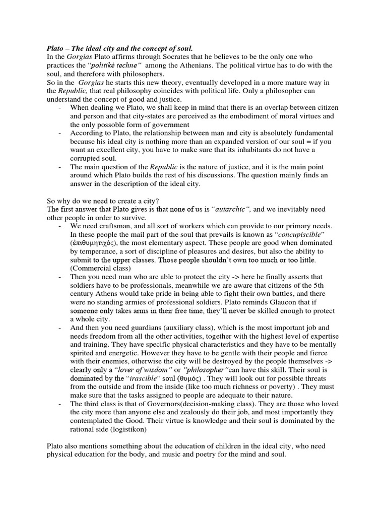 Ideal City Soul Plato Pdf Plato