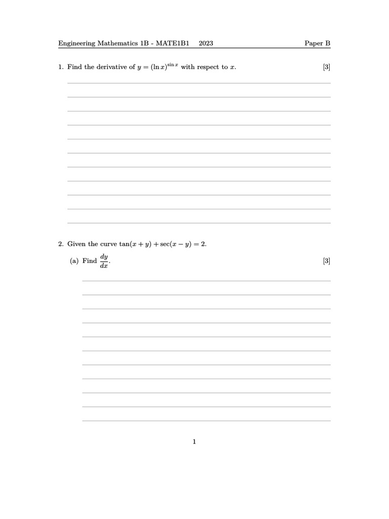 MATE1B1 | PDF | Matrix (Mathematics) | Area