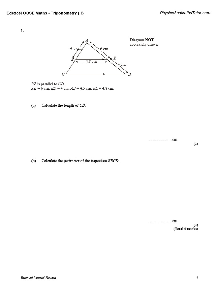 Trigonometry (H) | PDF | Trigonometry | Triangle