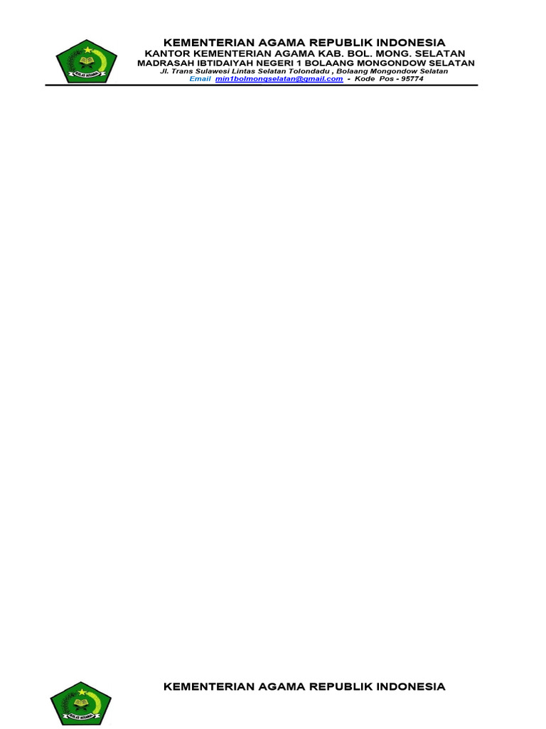 Kop Surat Madrasah | PDF