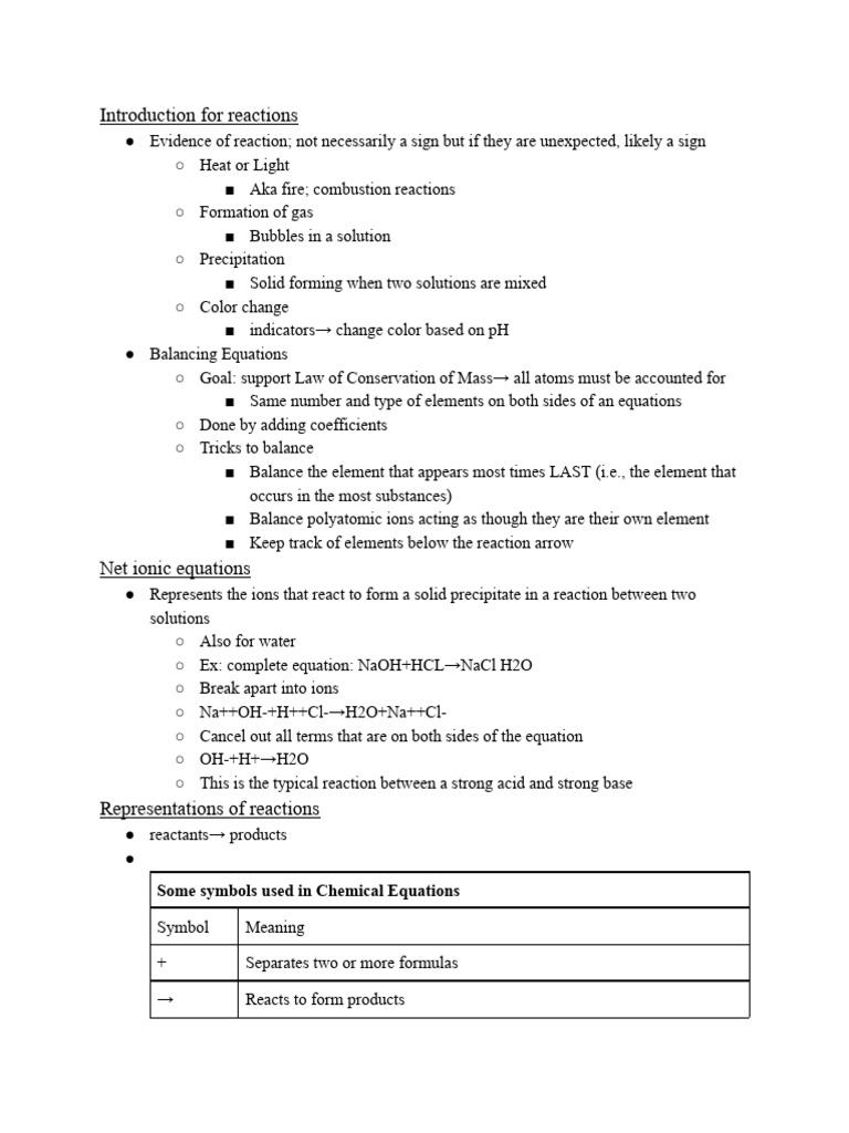 AP Chem Unit 4 Notes | PDF | Chemical Reactions | Redox