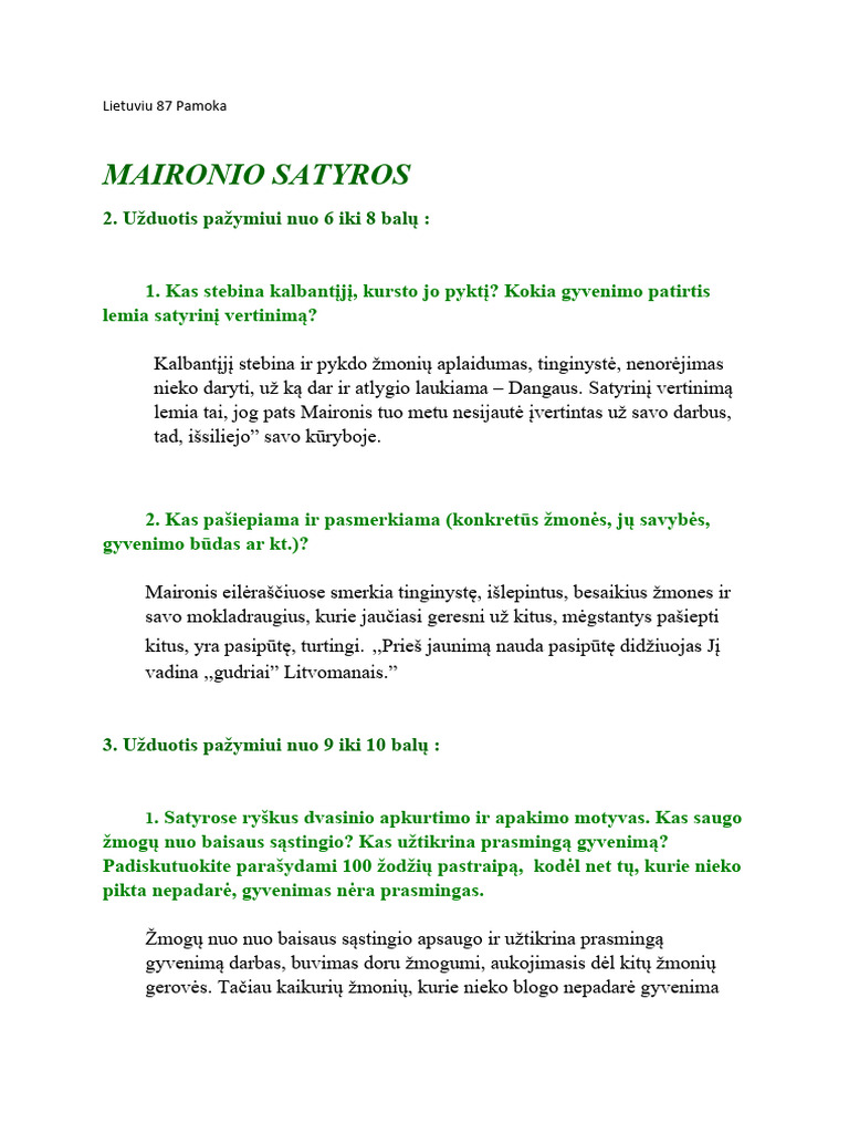 Lietuviu 87 Pamoka | PDF