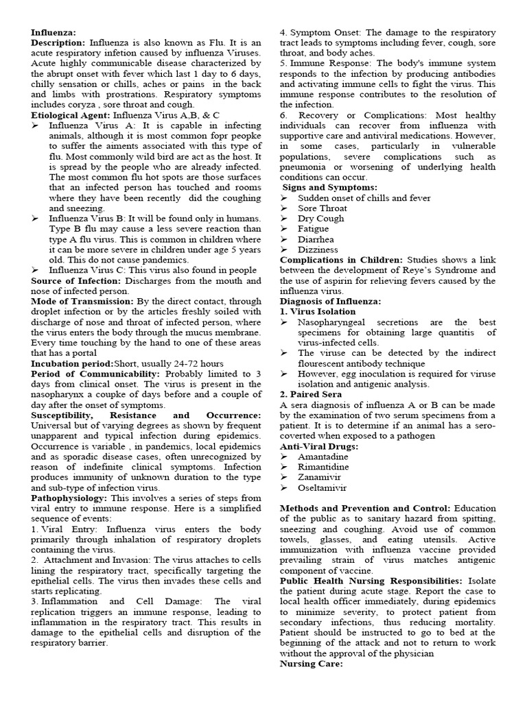 Handout PCI 2 | PDF | Influenza | Pneumonia