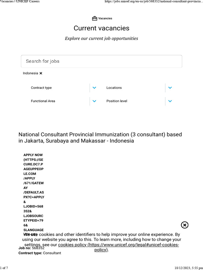 Vacancies UNICEF Careers | PDF | Health Policy | Viral Respiratory ...