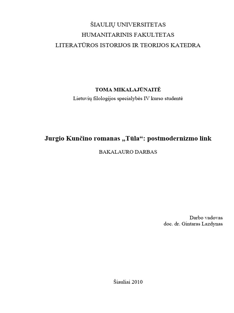 Bakalauro Darbas | PDF