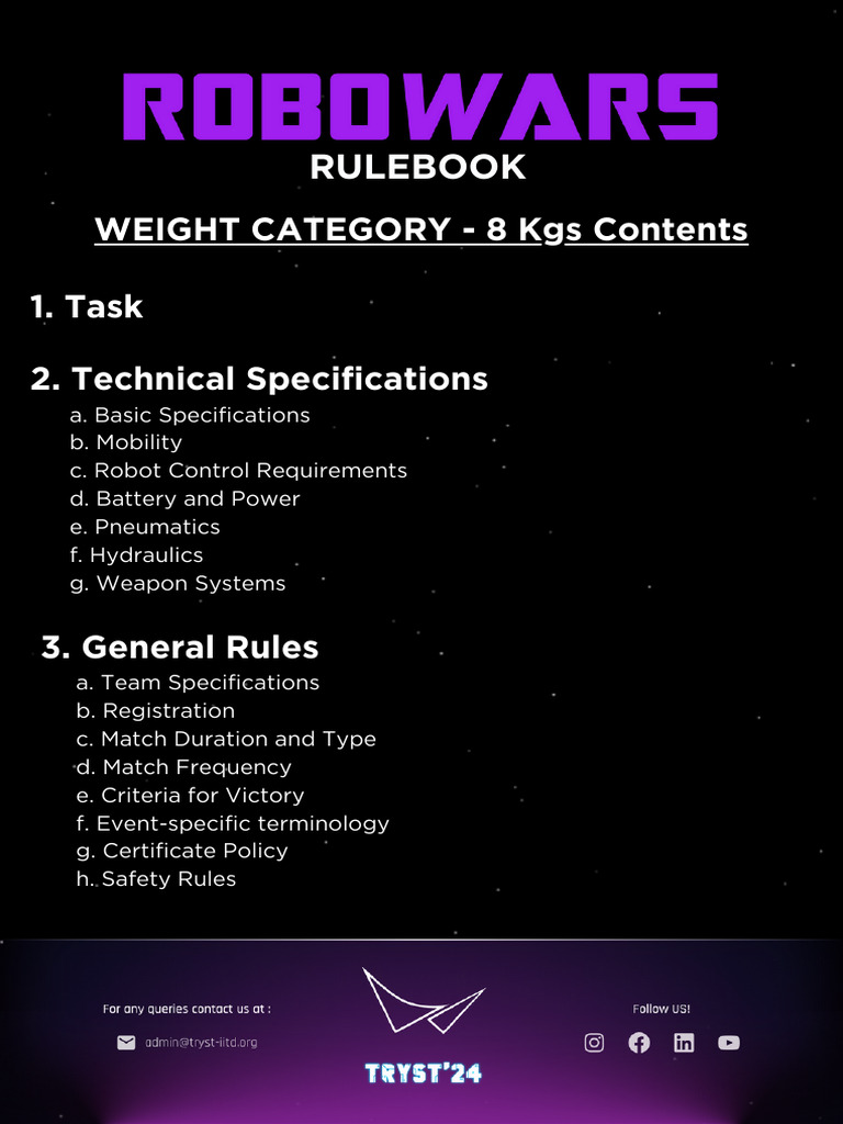 Robowars Tryst IITD | PDF | Robot | Robotics