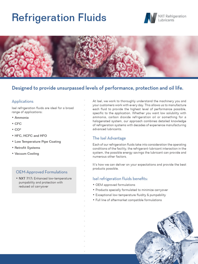 Isel NXT Refrigeration Lubricants - Product Guide - June2020 | Download ...