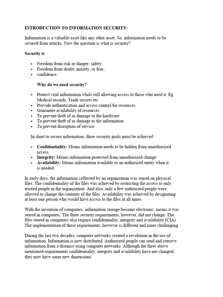 Is Unit-1 | PDF | Denial Of Service Attack | Computer Security