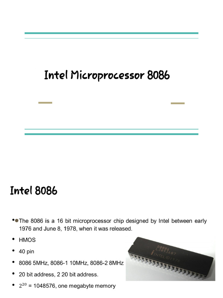 Intel MP 8086 | PDF | Central Processing Unit | X86 Architecture