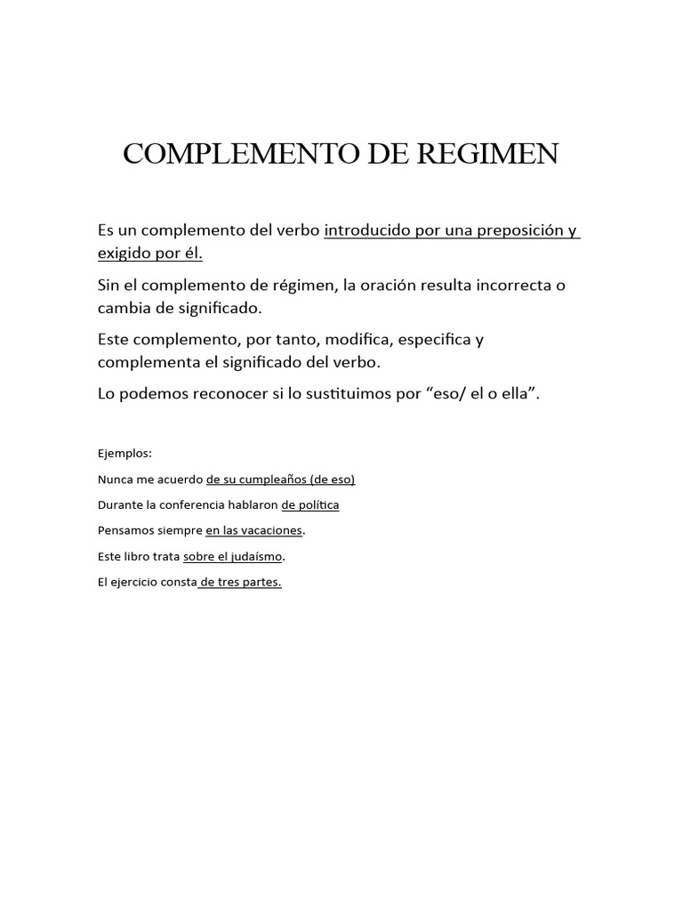 Complemento de Regimen | PDF