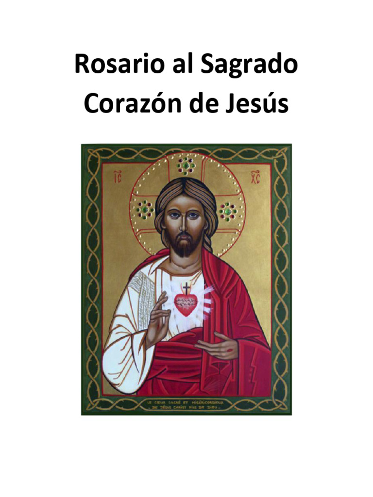 Rosario Al Sagrado Corazón de Jesús | PDF | orador del Señor | Cristo ...