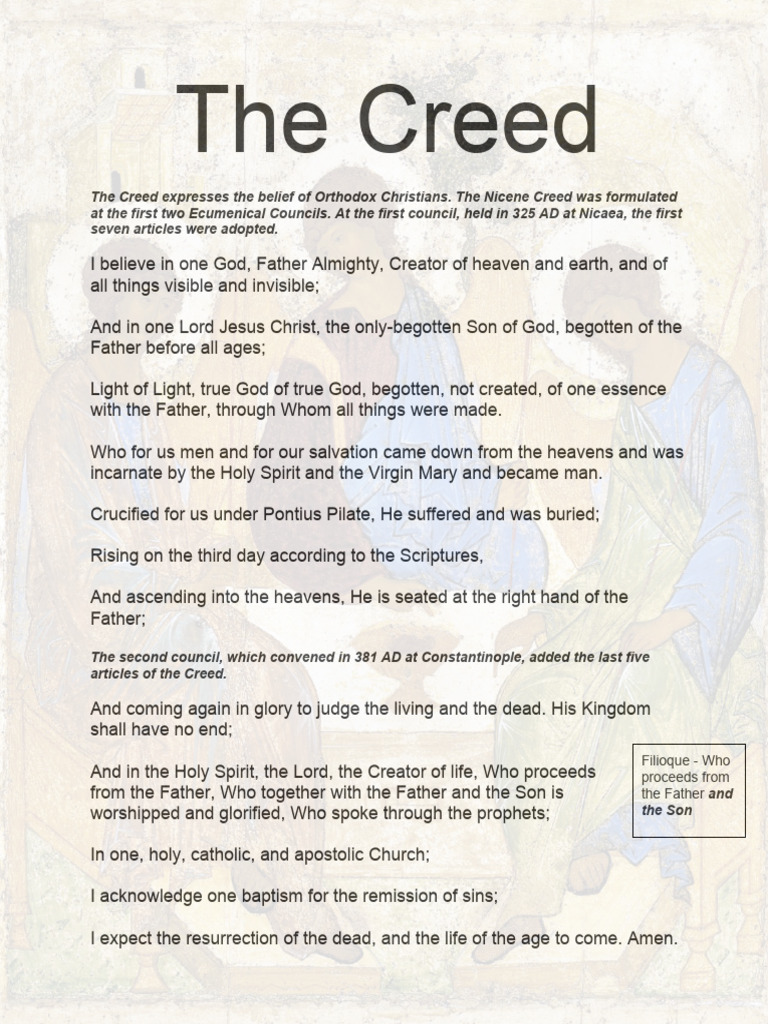 The Creed Holy Trinity | PDF | God The Father | Trinity