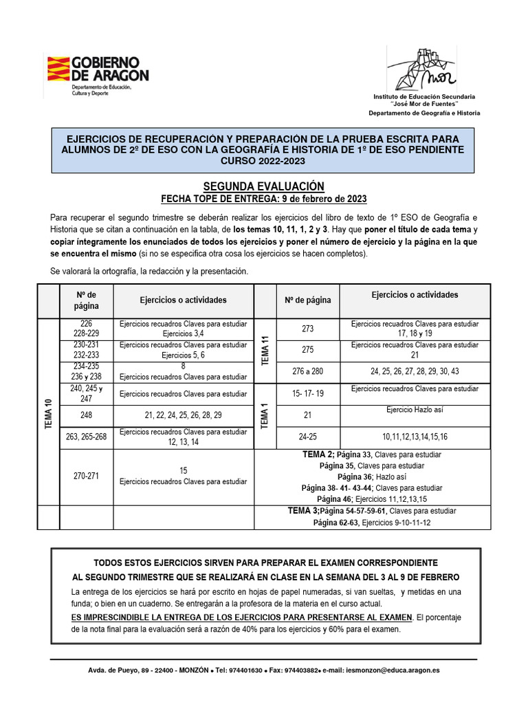 1ง ESO (Segundo Trimestre) MATERIA PENDIENTE | PDF 1ง ESO (Segundo Trimestre) MATERIA PENDIENTE | PDF