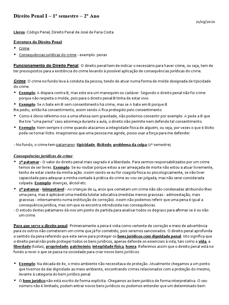 Estrutura e Função do Direito Penal | PDF | Direito Penal | Crimes