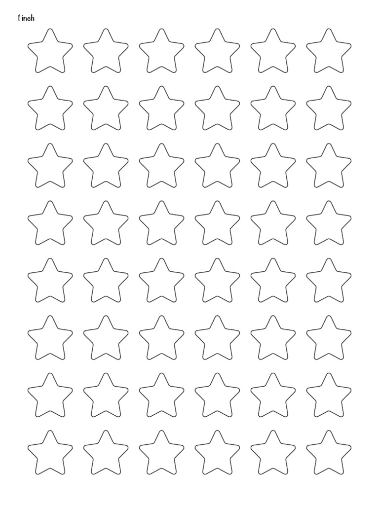1 Inch Rounded Star | PDF