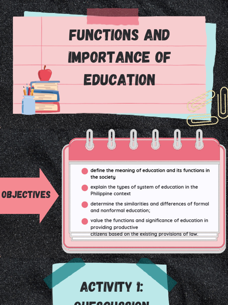 UCSP Q4 - Week 2 - Functions of Education | PDF | Learning | Cognition