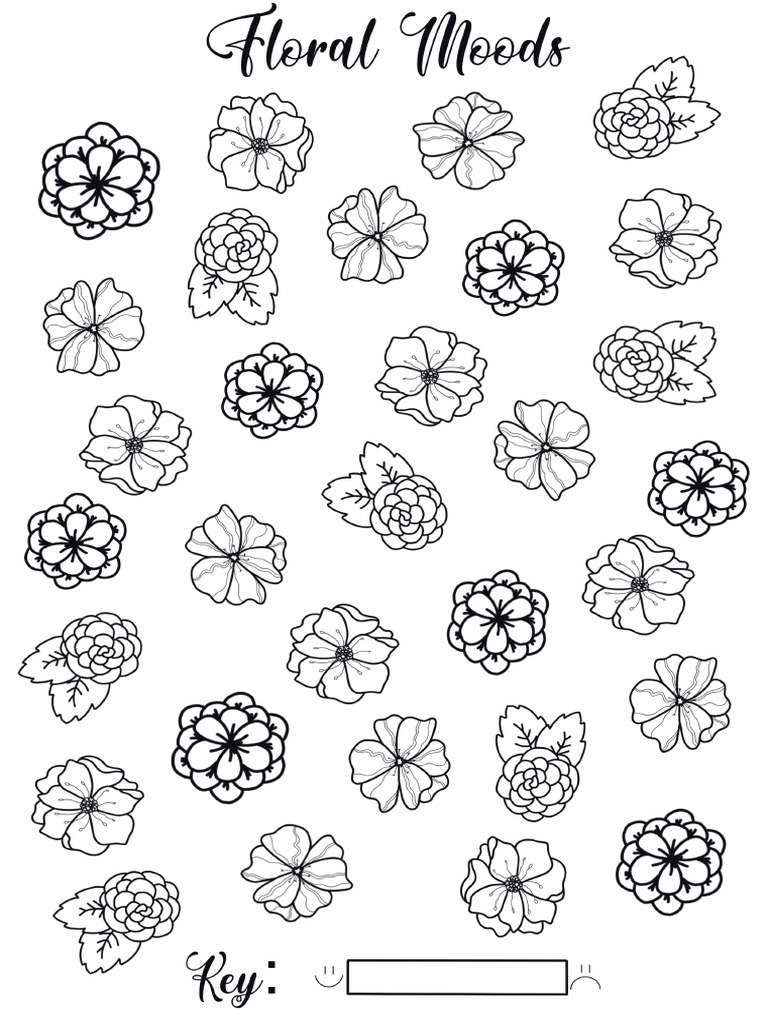 Floral Mood Tracker 31 Days A4 | PDF