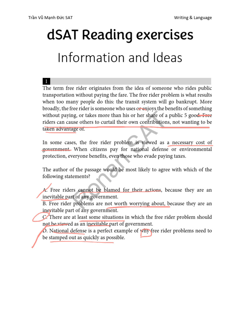 RW DSAT Information and Ideas | PDF | Dinosaurs | Carbon Dioxide In Earth's Atmosphere