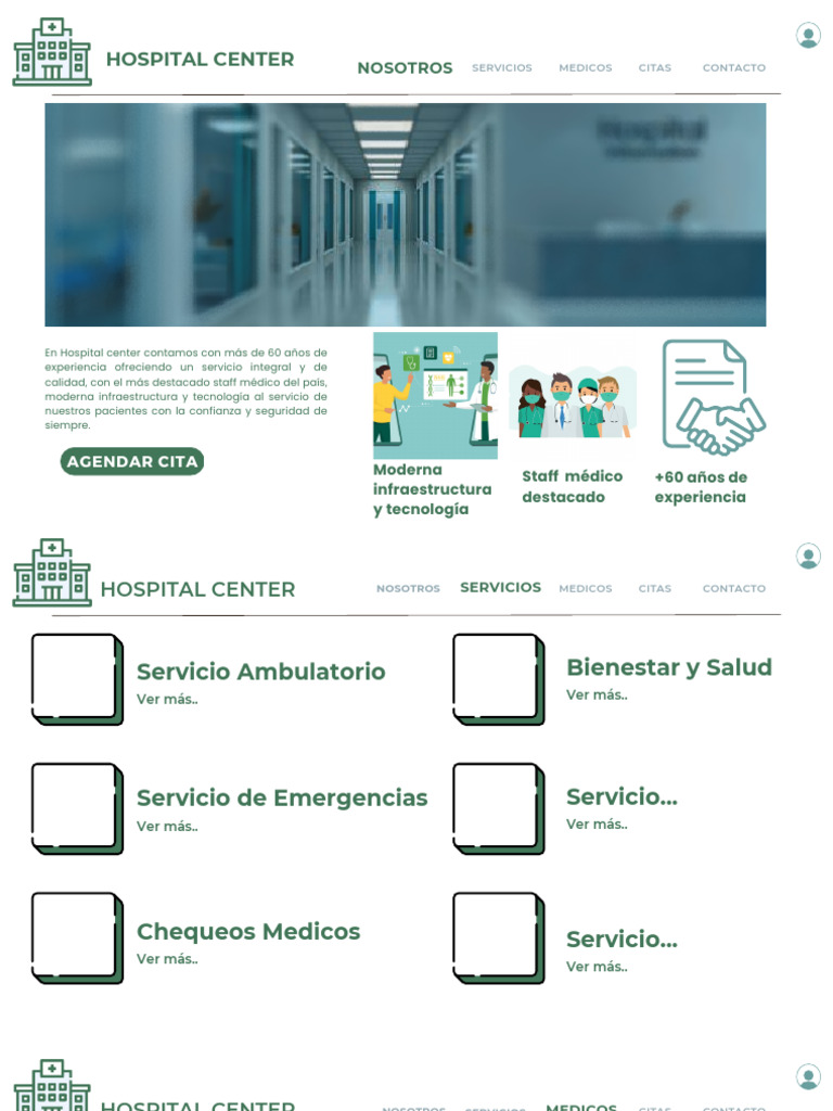 Pagina Web Hospital | PDF | Medicina | Hospital