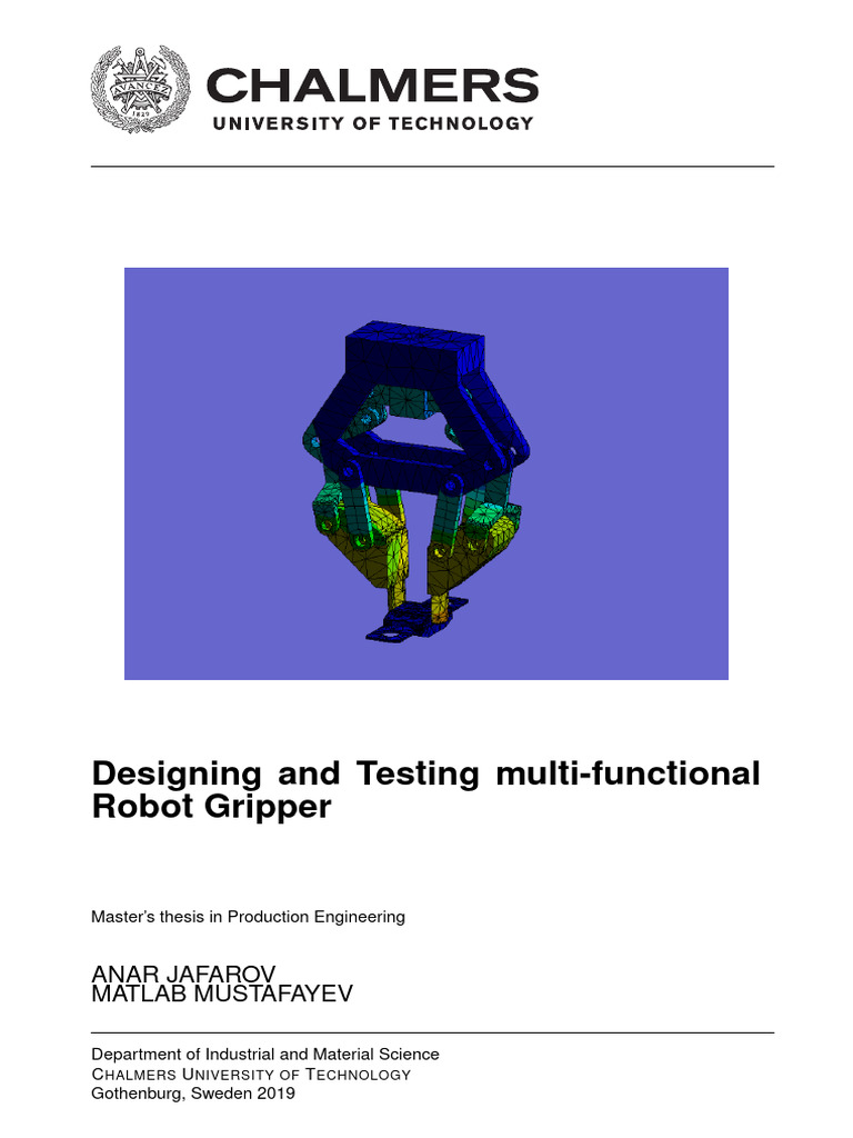 Designing and Testing Multi-Functional Cobot Gripper | PDF | 3 D ...