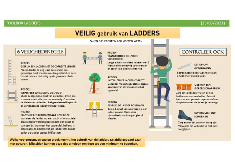 Veilig Gebruik Van Ladders | PDF
