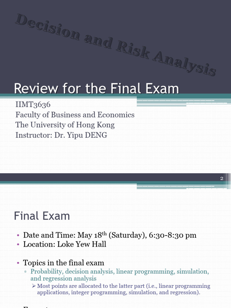 Final Review | PDF | Mathematical Optimization | Linear Regression