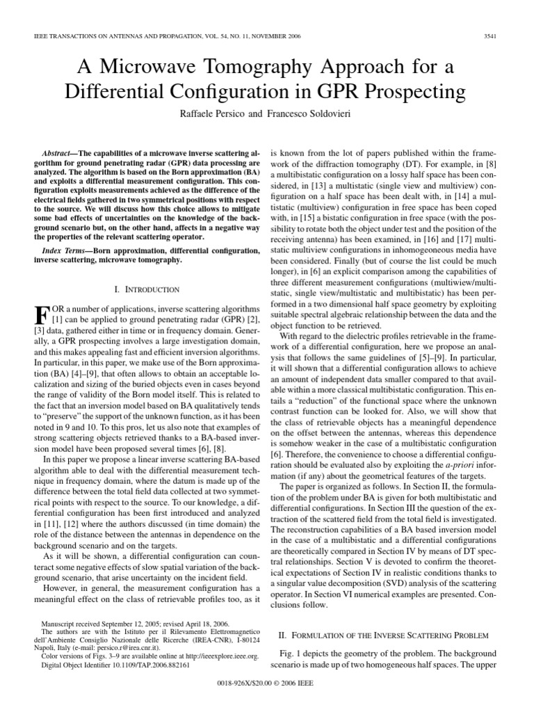 54 - A Microwave Tomography Approach For A Differential Configuration ...