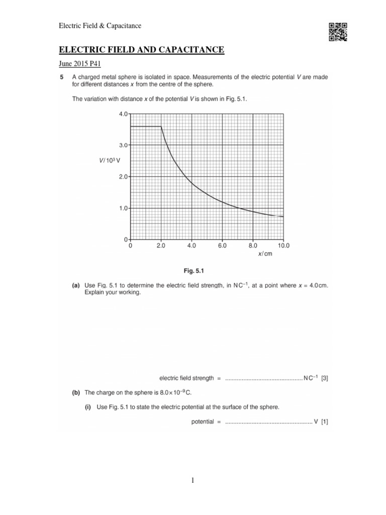 Understanding Electric Field & Capacitance | PDF | Metrology | Capacitance