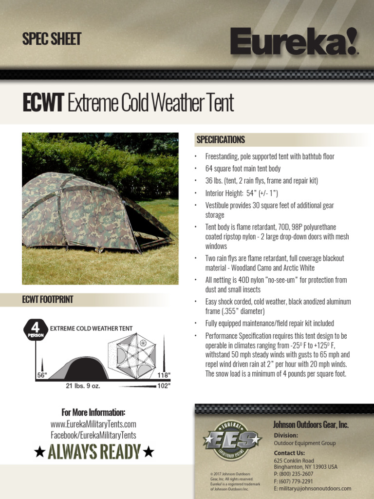 Spec Ecwt | PDF | Tent | Earth Sciences