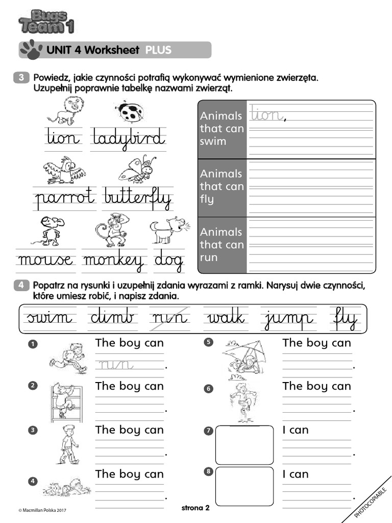 Bugs Team 1 Unit 4 Poruszanie 2 | PDF