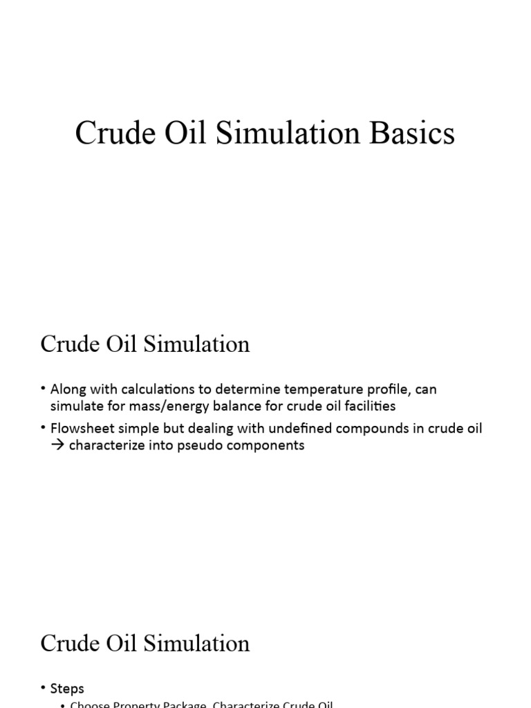 Crude Oil Simulation | PDF